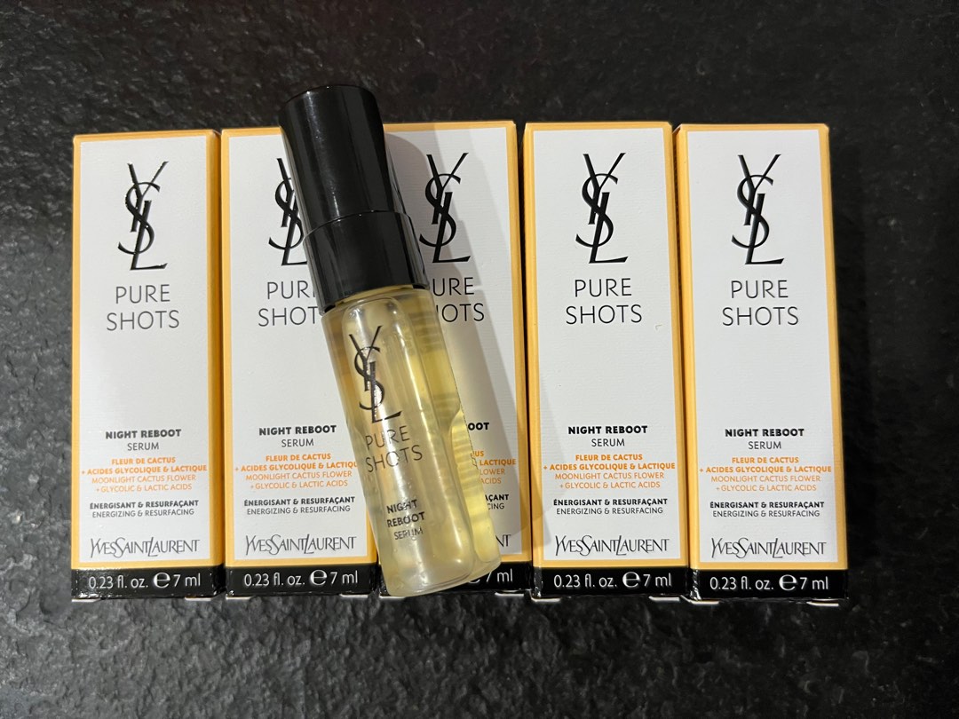 YSL pure shots night reboot serum (7ml), Beauty & Personal Care, Face, Face Care on Carousell