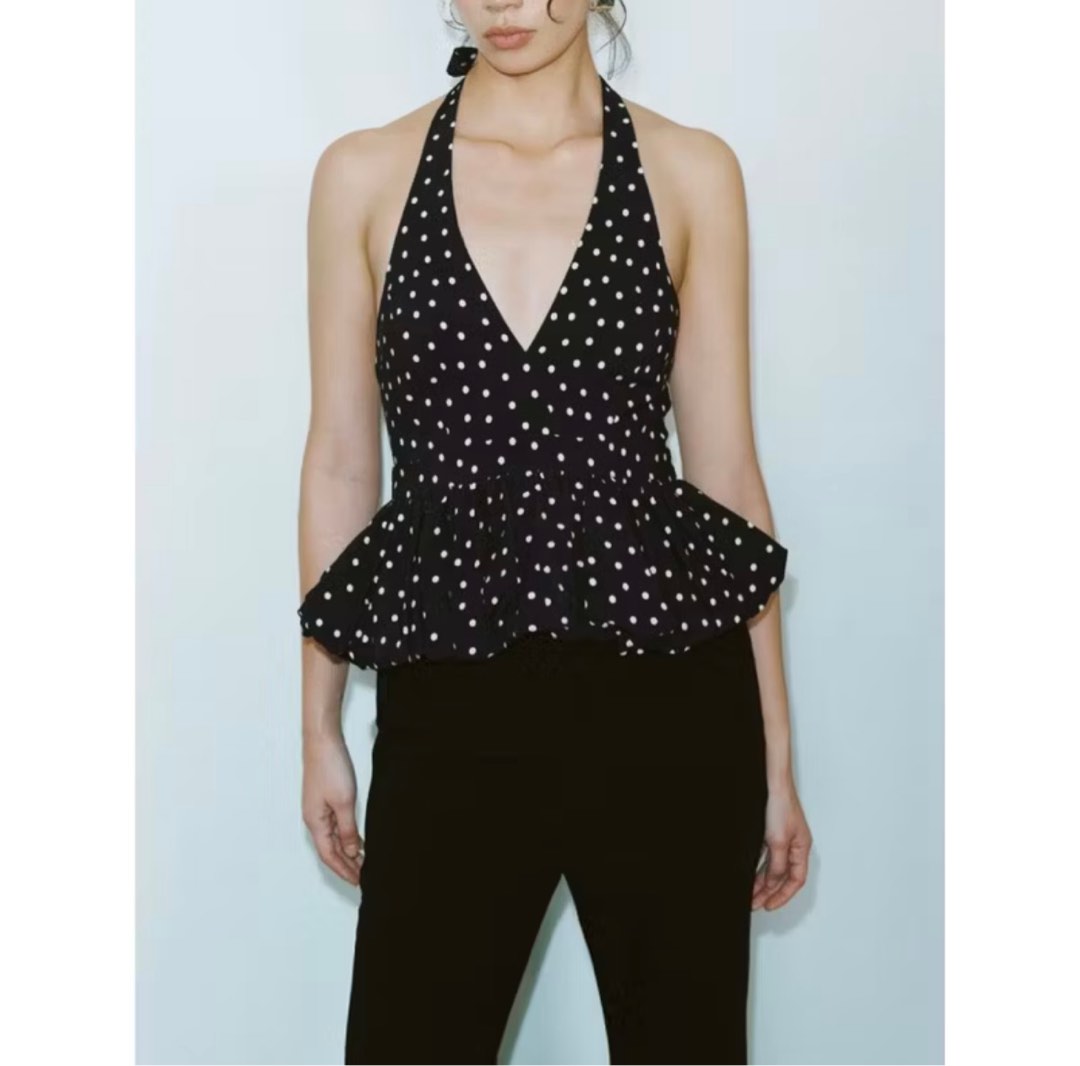 ZARA Halter Top, Women's Fashion, Tops, Sleeveless on Carousell