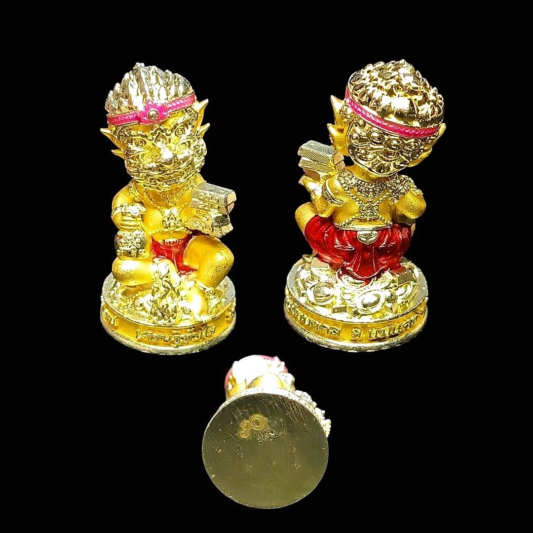 [$58] Golden Sihuhata in Red Pants Roop Lor/Si Hu Ha Ta Amulet/4 Ear 5 ...