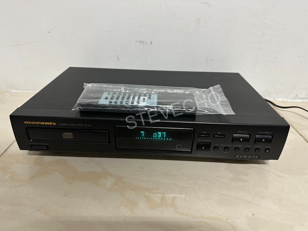 日本 Marantz CD-38 CD播放器 雷射頭跟齒輪已經更新/附全新遙控器, 耳機及錄音音訊設備, 音樂播放裝置 MP3及CD 播放器在旋轉拍賣