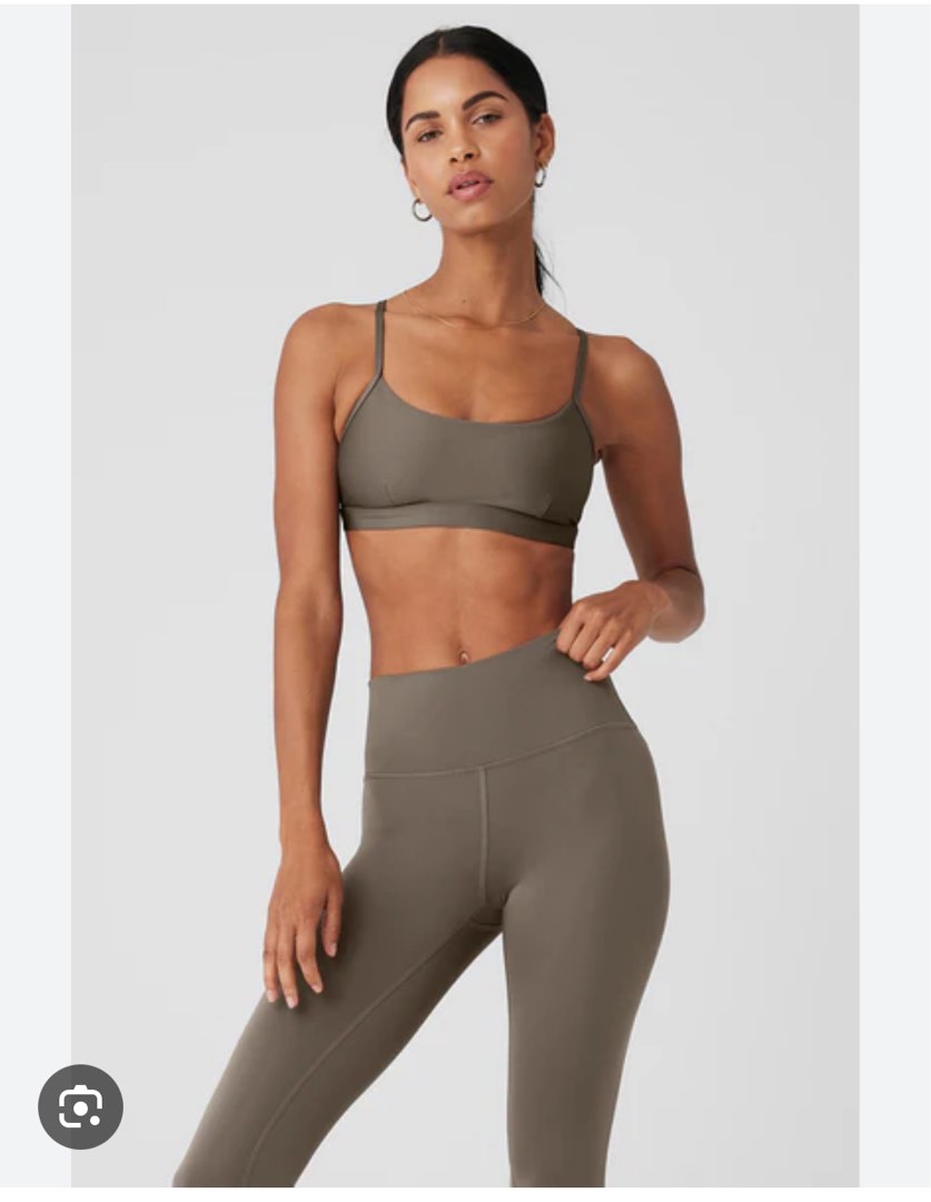 Alo yoga airlift intrigue bra olive tree, Women's Fashion, Activewear on Carousell