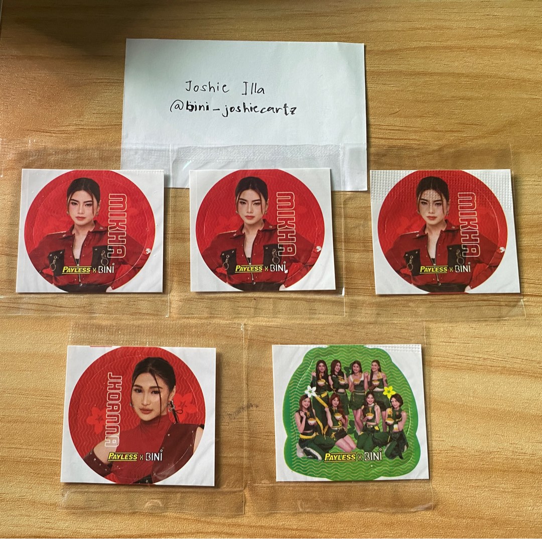 BINI X Payless Stickers Mikha Jhoanna OT8, Hobbies & Toys, Memorabilia ...