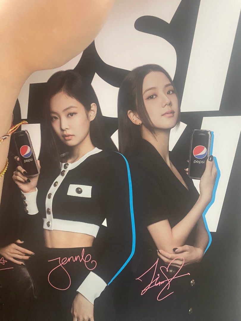 Blackpink Pepsi poster & Kit Kat pouch, Hobbies & Toys, Collectibles ...