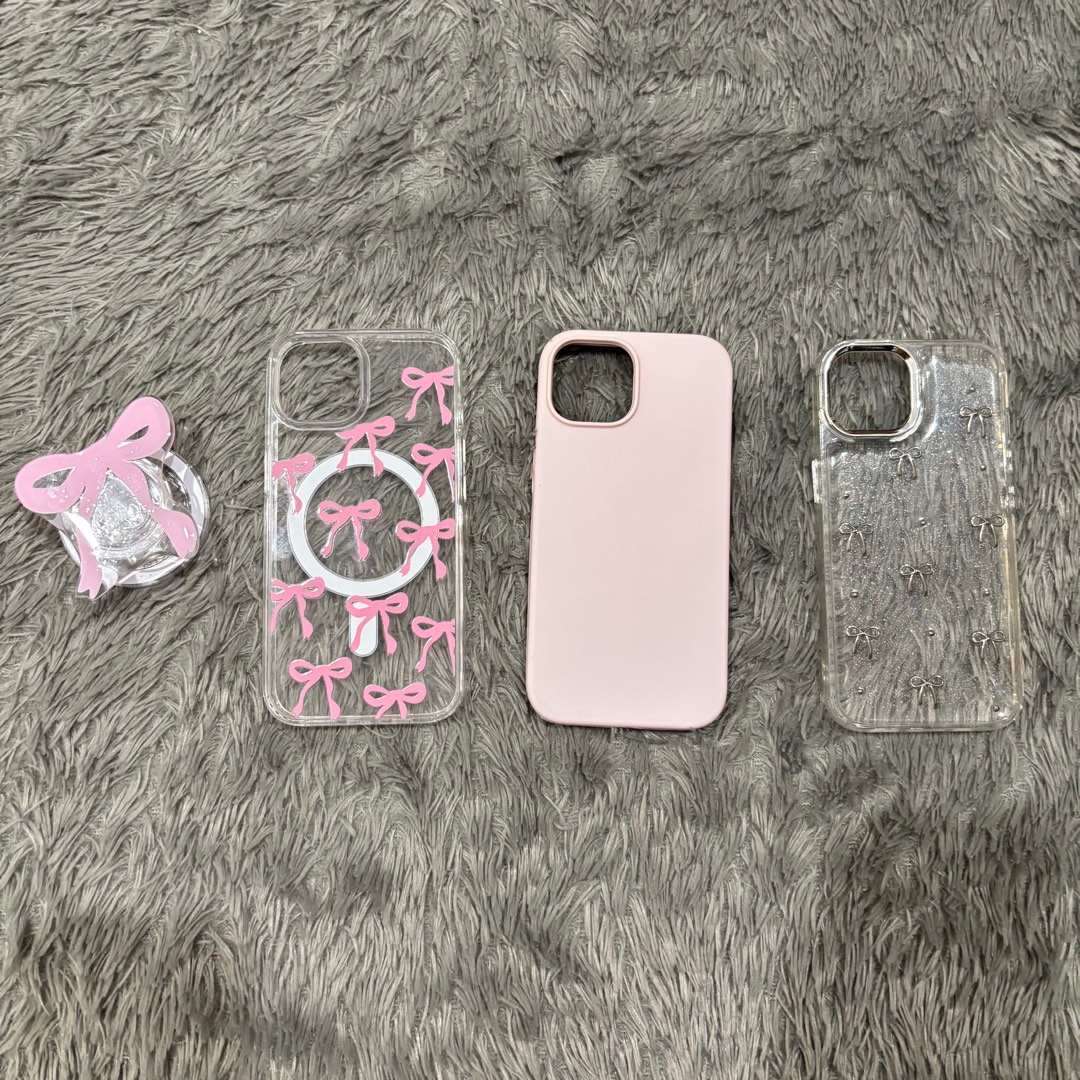 Case Casing Iphone 15 Pink Coquette Pita Cute Unik Cewe, Telepon ...