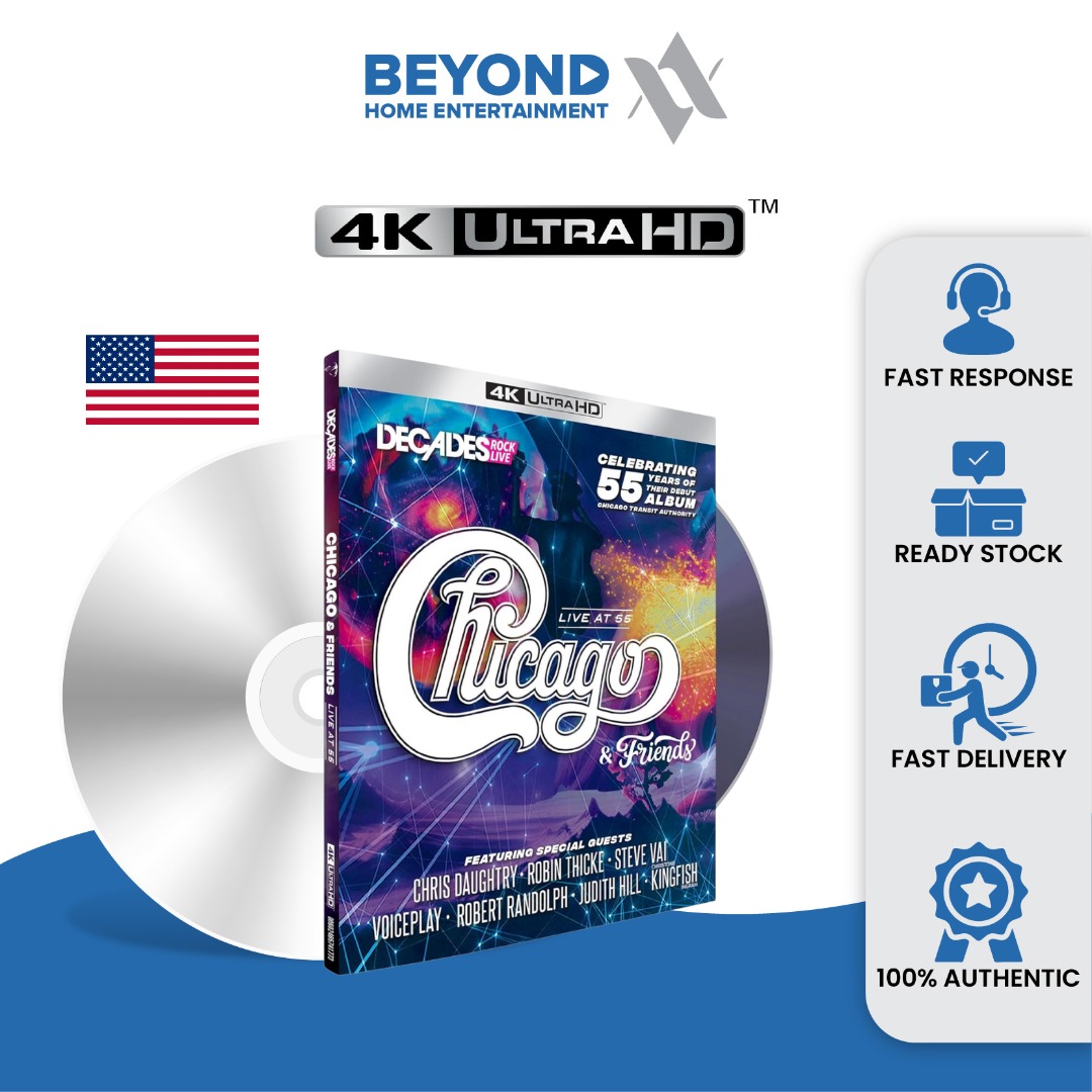 Chicago and Friends: Live at 55 [4K Ultra HD], Hobbies & Toys, Music ...