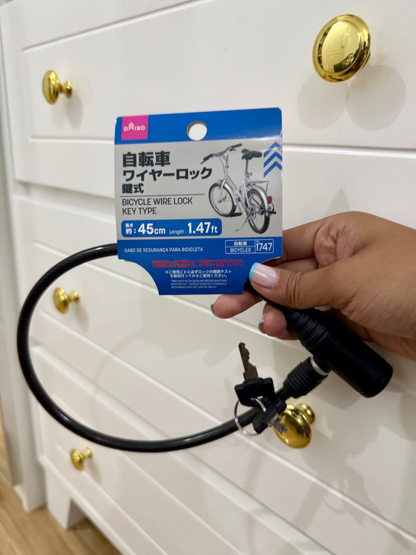 [Brand New] Daiso Bike Lock, Furniture & Home Living, Security & Locks ...