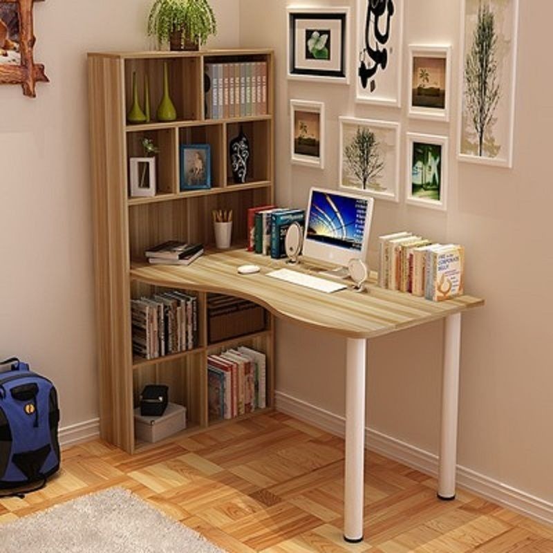 Desk Bookcase Combination Corner Bookshelf Computer Desk Study Desk ...