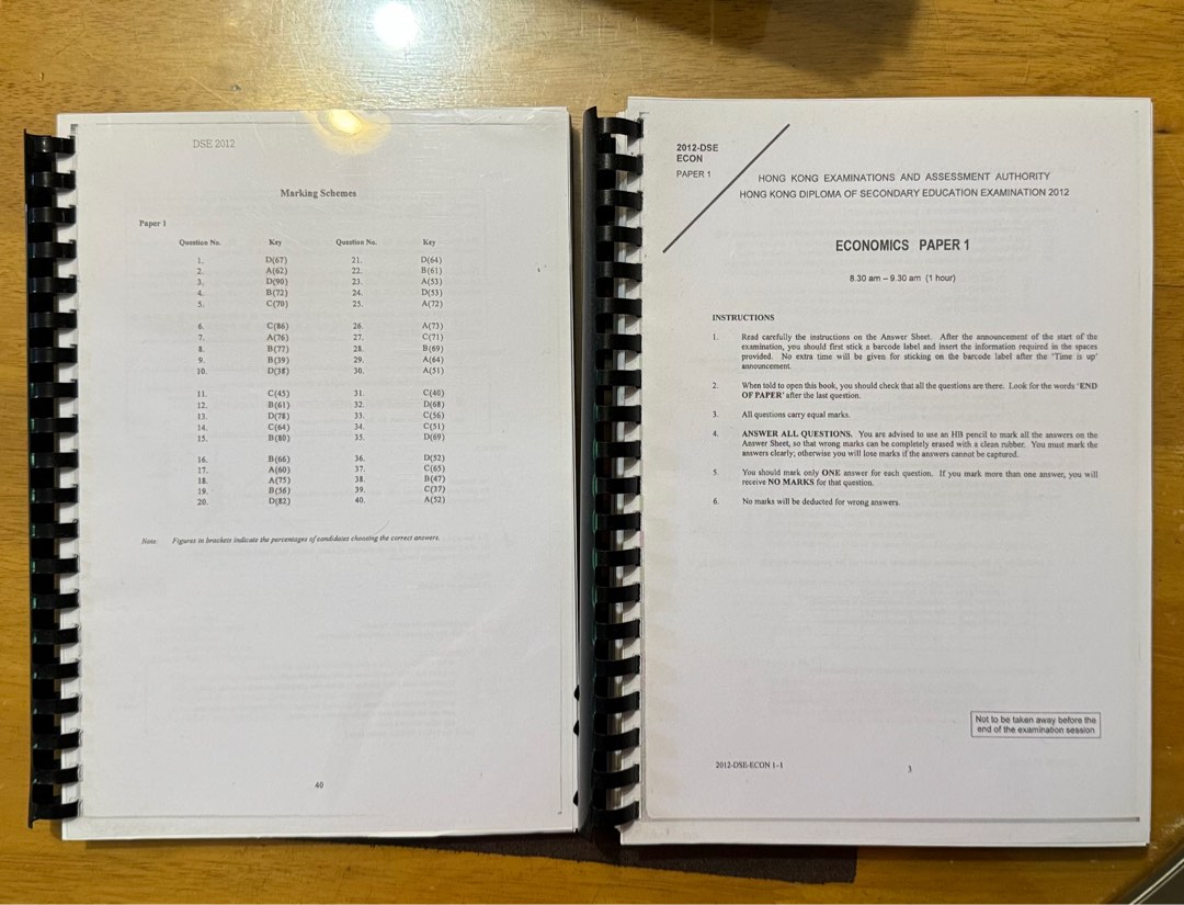 DSE 5**必備 Economics by year past paper & marking scheme (2012-2023), 興趣 ...