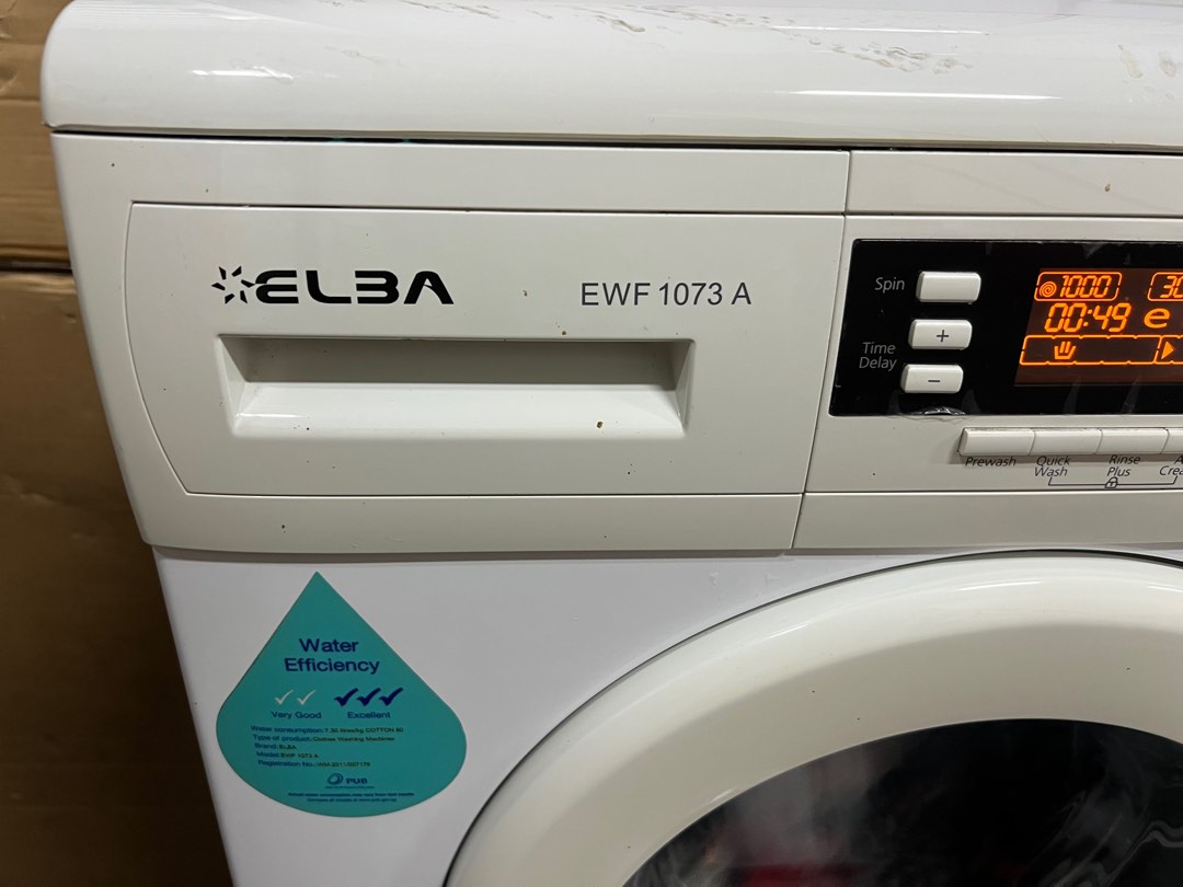 ELBA 7Kg Front Load Washing Machine(EWF1073 A), TV & Home Appliances ...