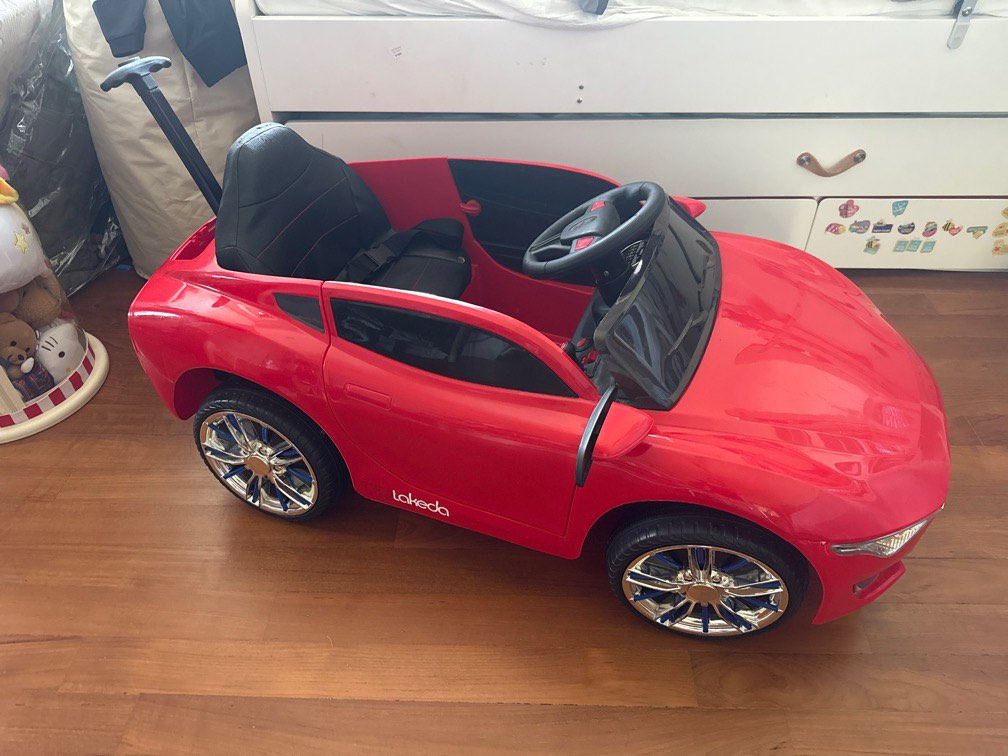 Working Red Electric Toy Convertible Sports Car for kids and children ...
