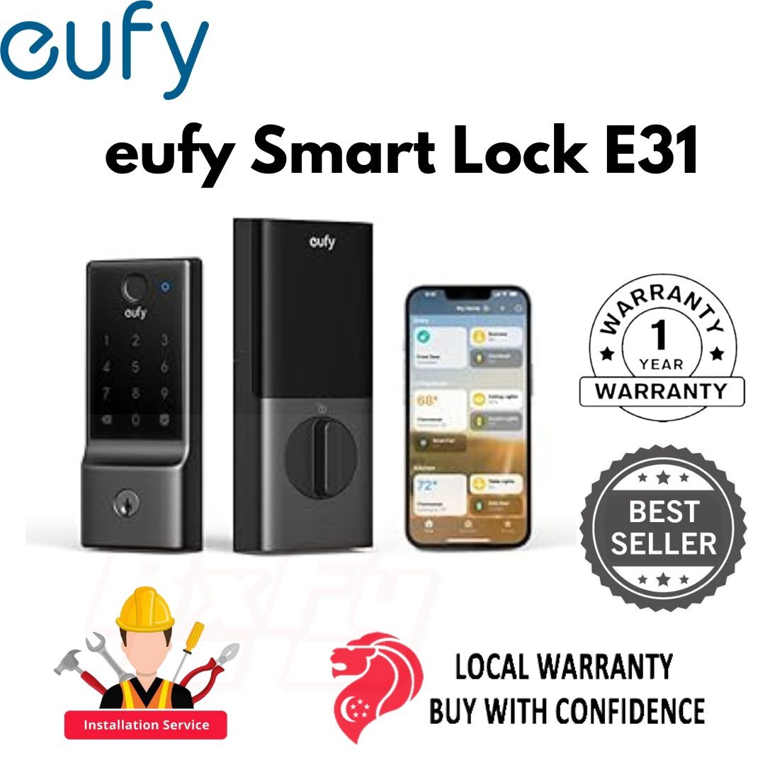 eufy Smart Lock E31, Fingerprint Keyless Entry Door Lock,Front or Back ...