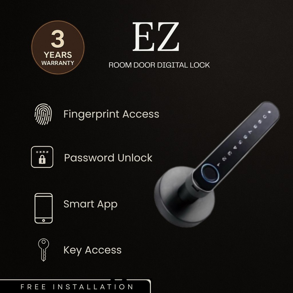 Room Door Digital Lock EZ | FREE INSTALLATION!, Furniture & Home Living, Security & Locks, Locks ...