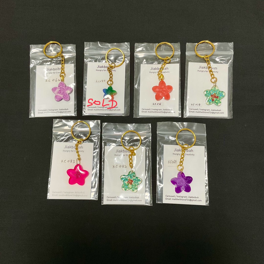 Handcrafted Epoxy Resin Keychains, Hobbies & Toys, Stationery & Craft ...