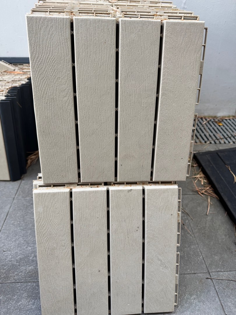 IKEA Runnen tiles - beige, Furniture & Home Living, Outdoor Furniture ...
