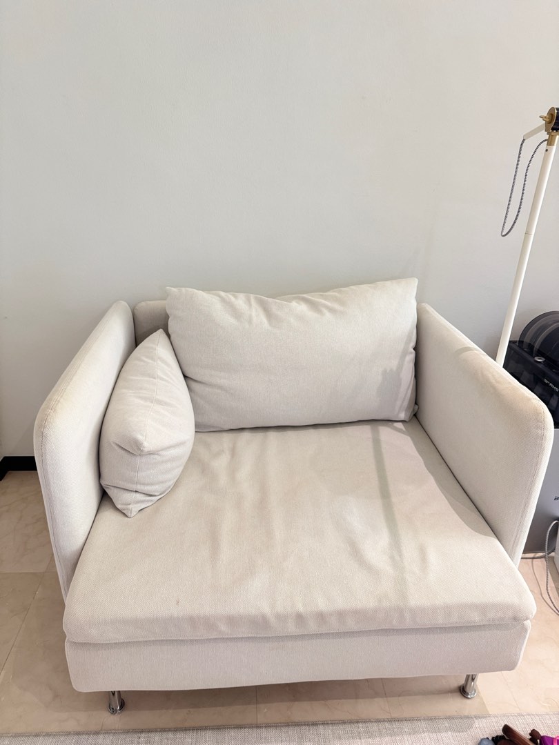 IKEA SODERHAMN armchair beige color, Furniture & Home Living, Furniture ...