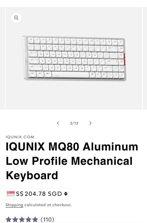 IQUNIX MQ80 KEYBOARD, Computers & Tech, Parts & Accessories, Computer Keyboard on Carousell