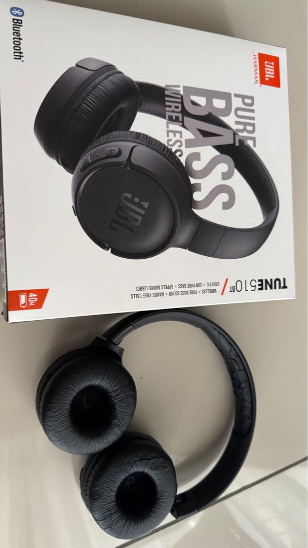 JBL Pure Bass Wireless Tune 510BT, Audio, Headphones & Headsets on ...