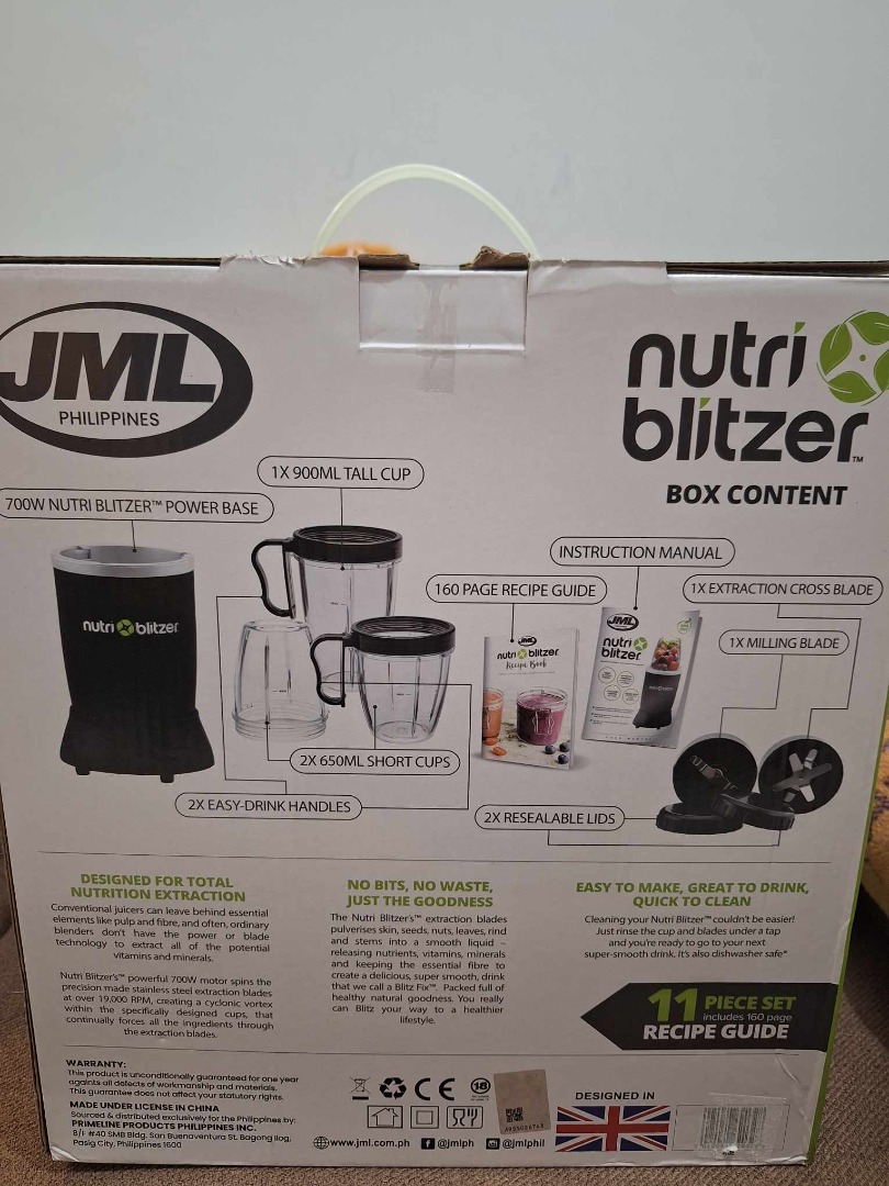 JML Nutriblitzer, TV & Home Appliances, Kitchen Appliances, Juicers ...
