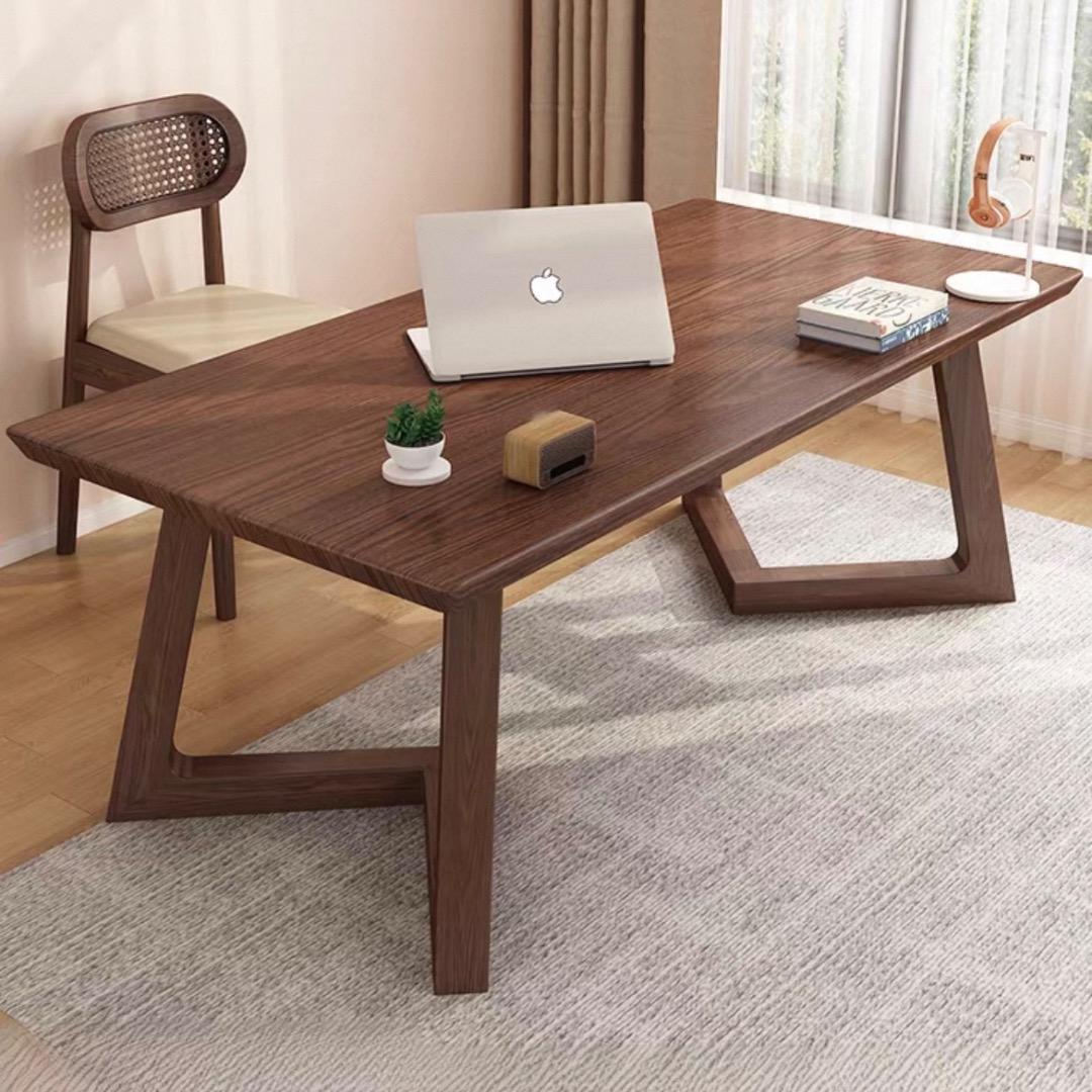 JOVYN 100% Solid Wood Computer Table, Furniture & Home Living ...