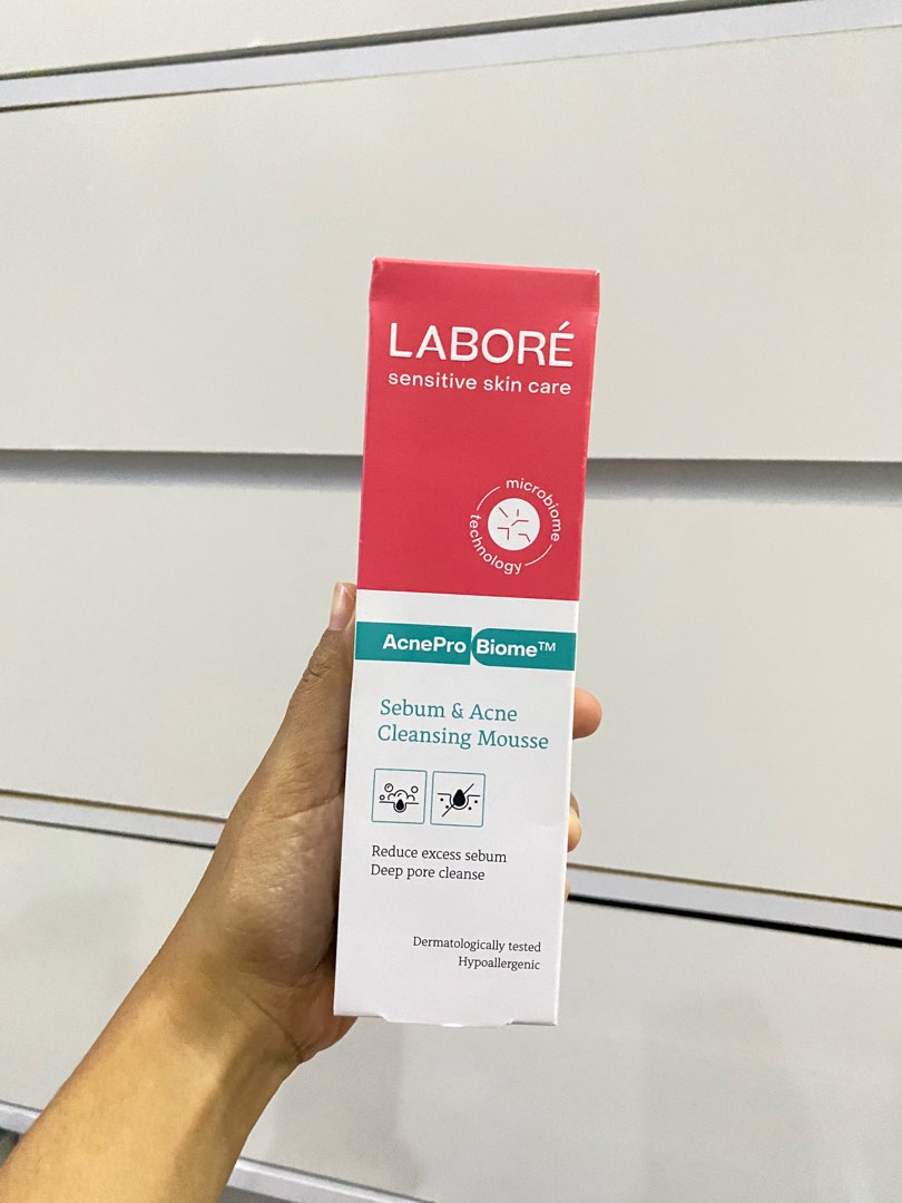 LABORÉ Sensitive Skin Care AcnePro Biome Sebum & Acne Cleansing Mousse Anti-Acne, Kesehatan ...