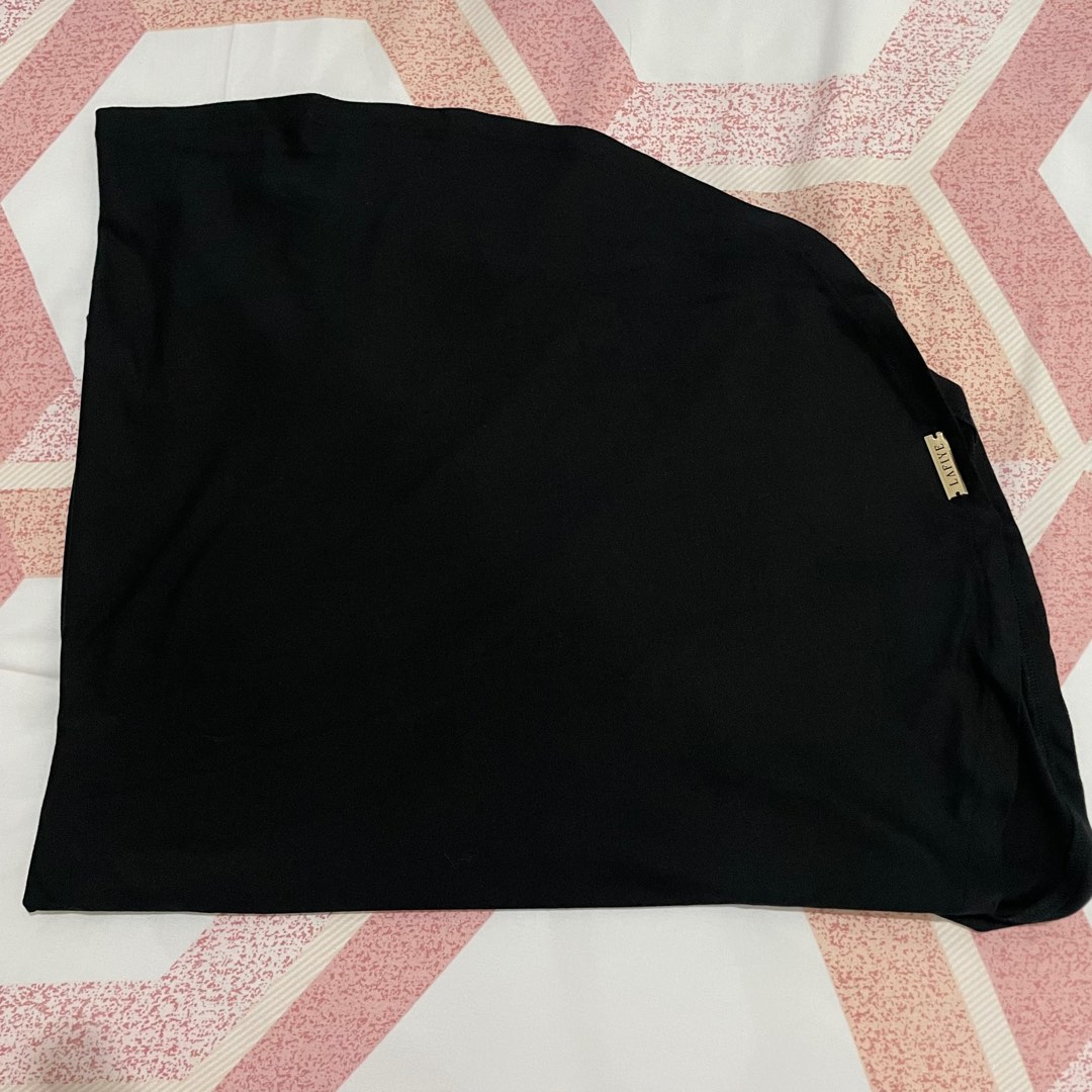 Lafiye Skiv rou black, Fesyen Wanita, Muslim Fashion, Syal di Carousell