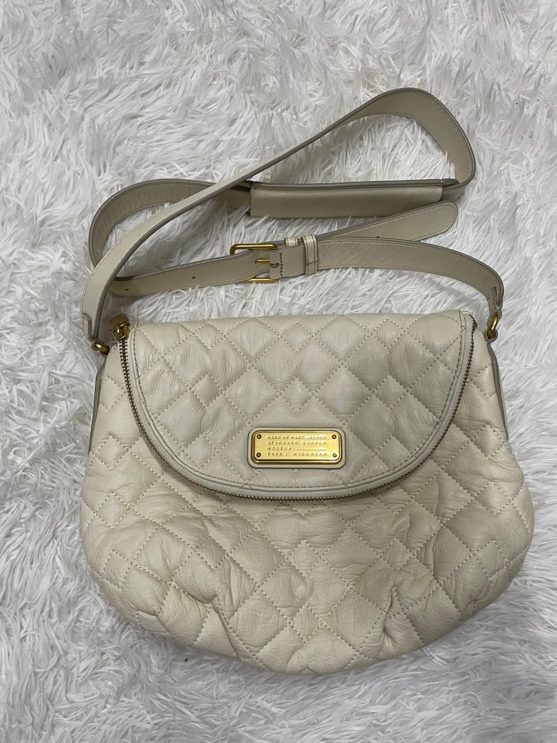 Marc Jacobs Natasha Quilted soft leather in cream white, Luxury, Bags ...