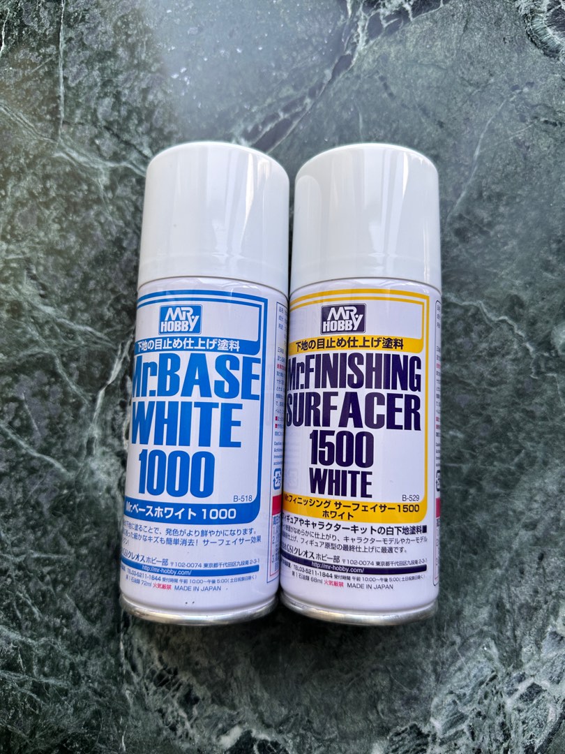 mr base white 1000, mr finishing surface 1500, 興趣及遊戲, 手作＆自家設計, 工藝用品及工具 - Carousell
