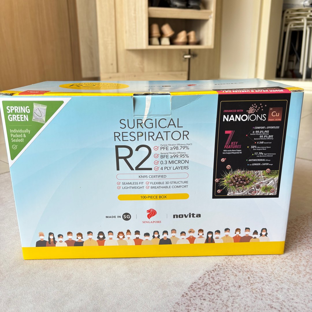 Novita R2 Surgical Respirator, Health & Nutrition, Face Masks & Face ...