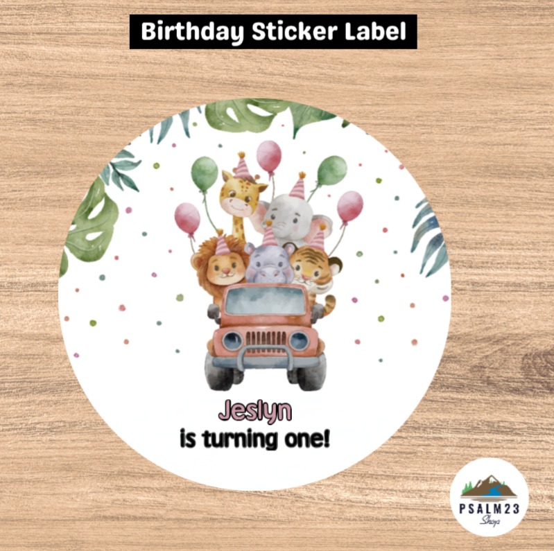 Personalised Custom Birthday Sticker Labels, Hobbies & Toys, Stationery ...
