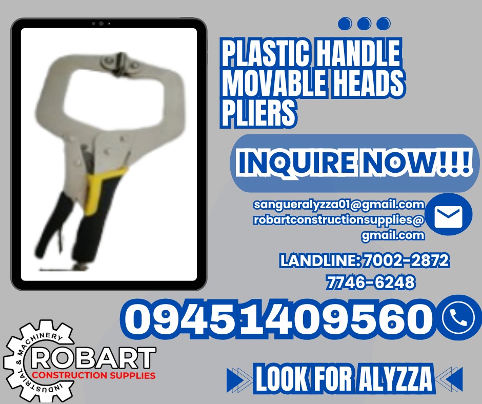PLASTIC HANDLE MOVEABLE HEAD PLIER, Commercial & Industrial, Industrial ...