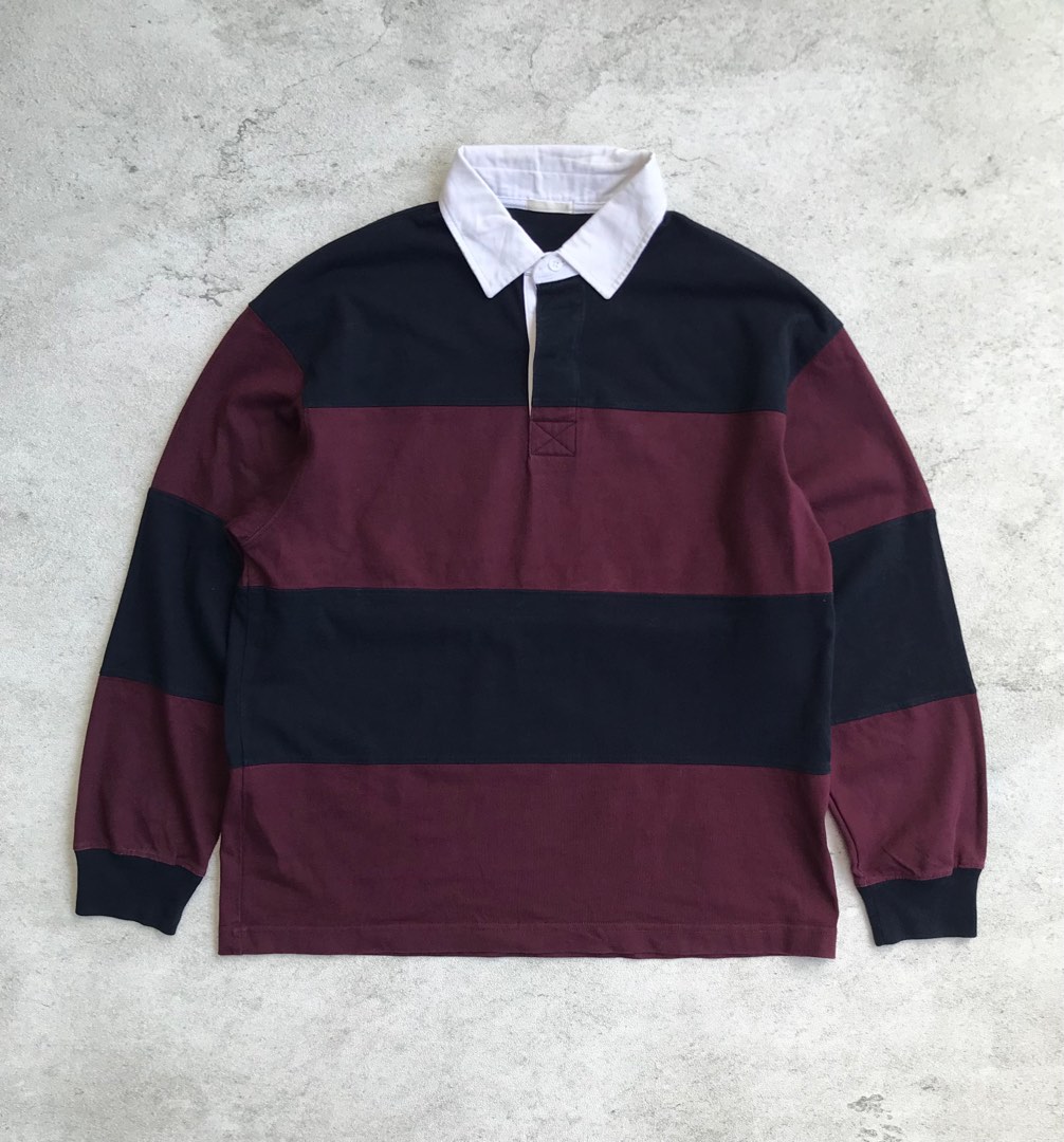 Rugby shirt GU uniqlo big stripe not polo ralph lauren,zara,giordano ...