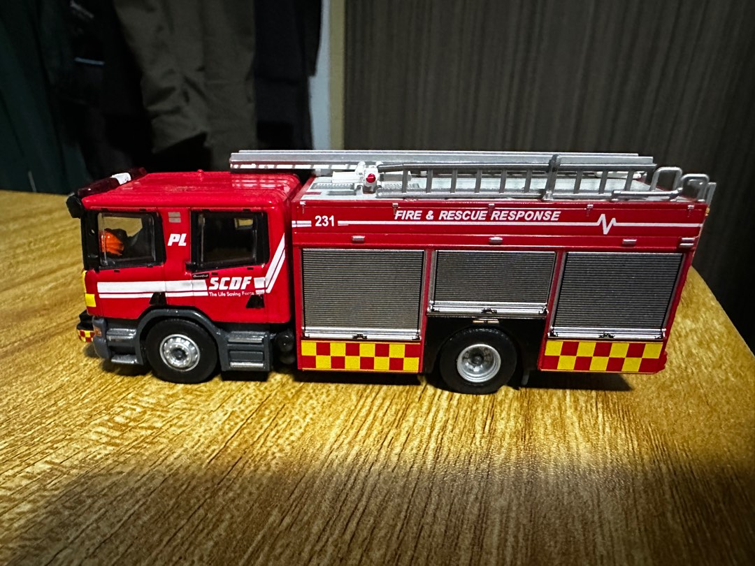 SCDF Scania Pump Ladder Diecast, Hobbies & Toys, Toys & Games on Carousell