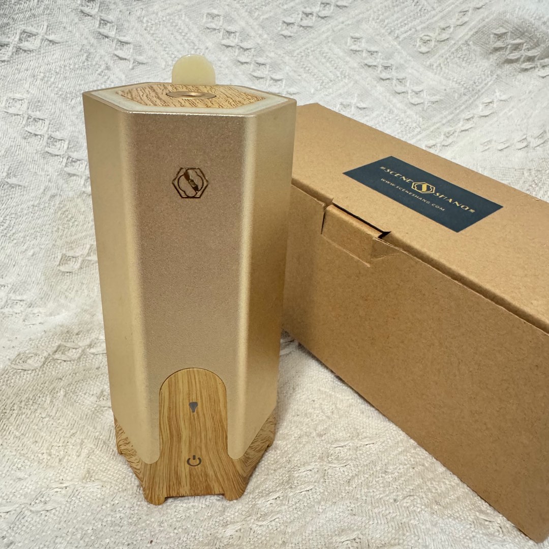 SCENE SHANG Zen Aroma Desktop USB Diffuser - Gold Champaign Hexagon ...
