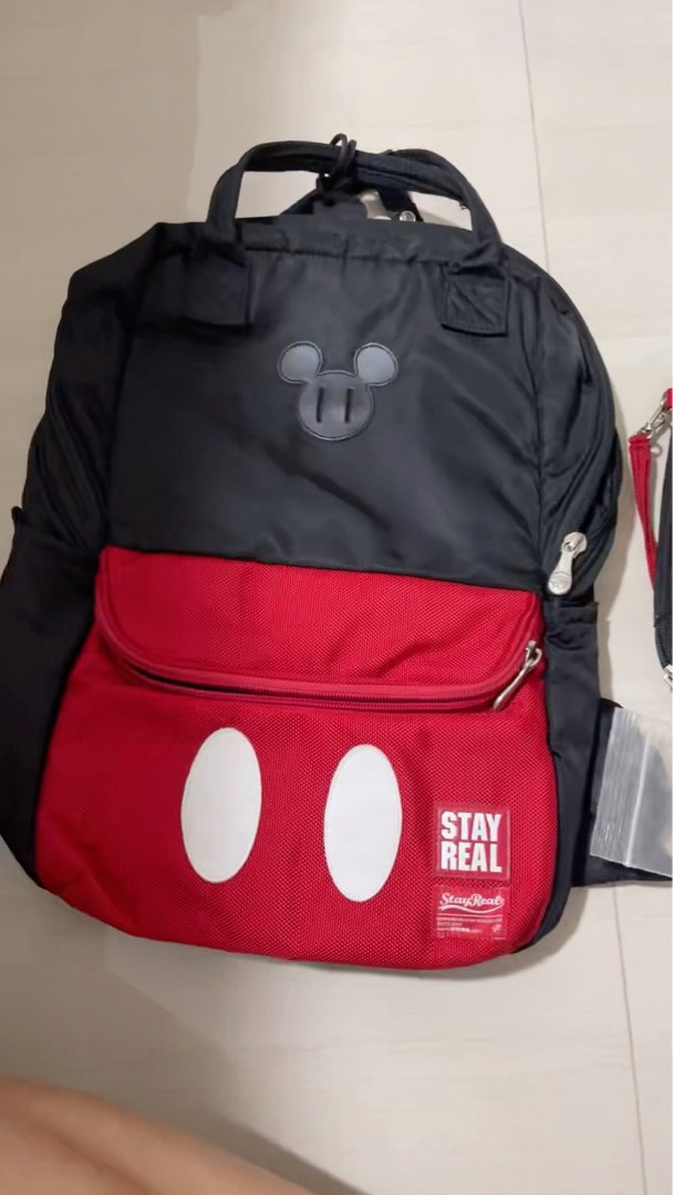 Stay Real Mickey Mouse Backpack- Mayday, Men's Fashion, Bags, Backpacks ...