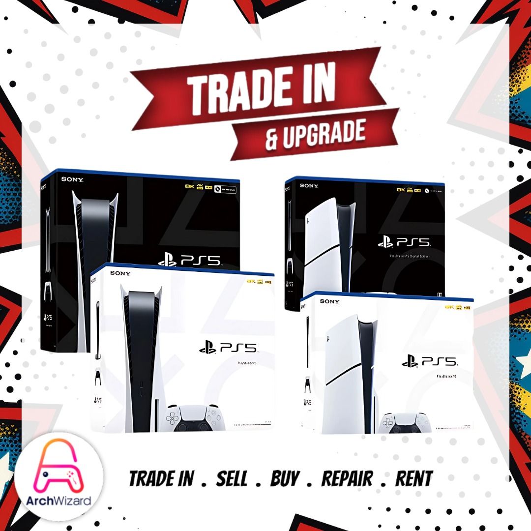 Trade in Upgrade Sell Buy Repair Rent - PS5 Slim Digital PS5 Slim Disc ...