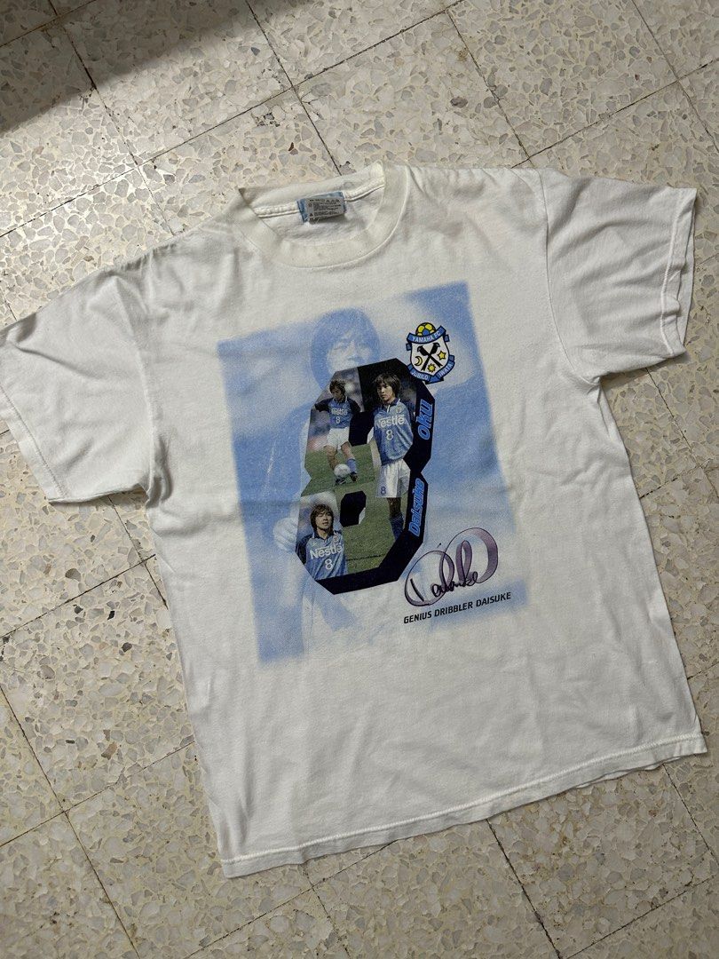Vintage Japan footballer photo tee art Daisuke, Men's Fashion, Tops ...
