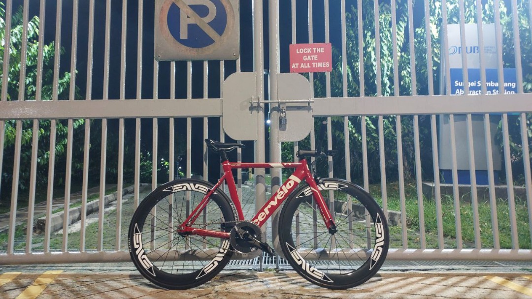 WTS Fixie/Fixed gear 60mm Glossy Enve classic Decal Carbon wheelset ...