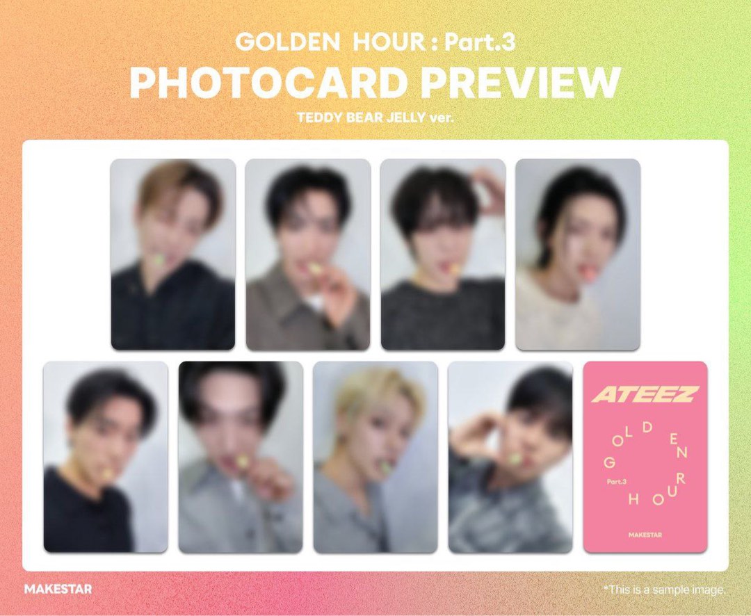 [WTS] Ateez Makestar Fansign Wooyoung POB (Teddy Bear Jelly ver) Golden ...