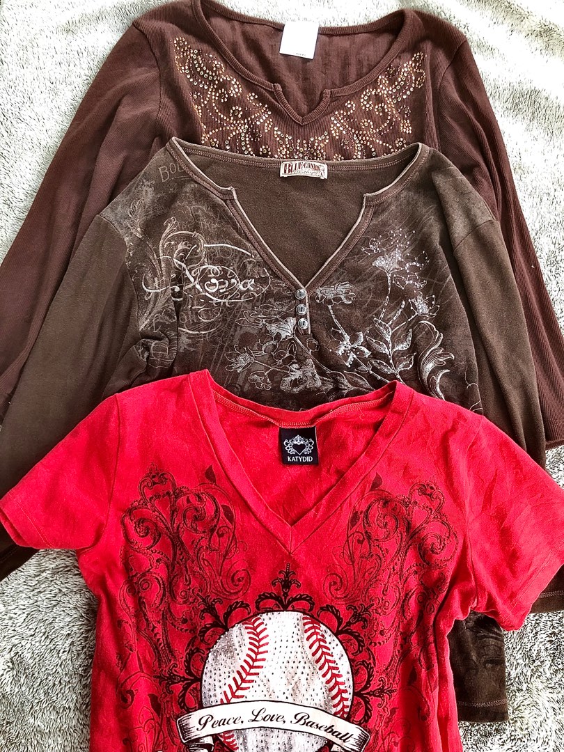 Y2k Tops Grunge Fairycore Vibe Longsleeve Shirt Goth Gothic, Women's Fashion, Tops, Blouses on ...