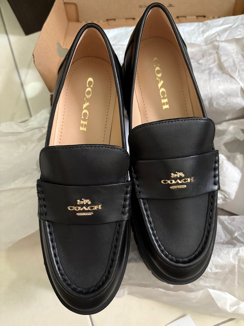 Authentic Coach Ruthie Leather Loafer, Women's Fashion, Footwear ...