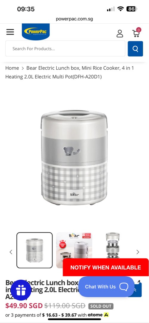 Bear Electric Lunch box, Mini Rice Cooker, 4 in 1 Heating 2.0L Electric ...