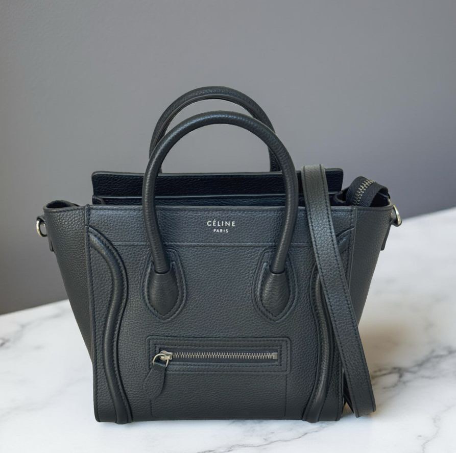 Celine Nano Luggage black grained leather ( Dust Bag) Rp 16,5jt, Barang Mewah, Tas & Dompet di ...