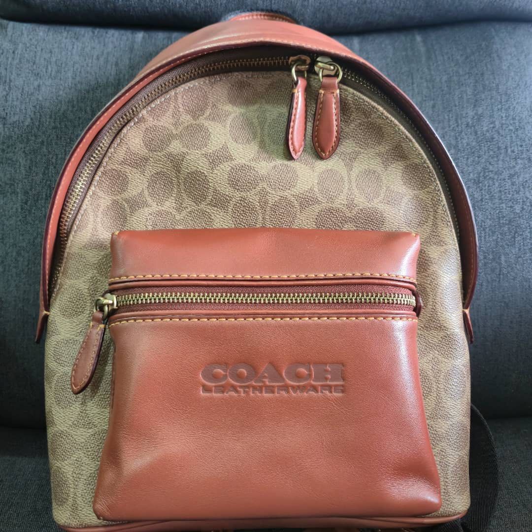 AUTHENTIC COACH CHARTER BACKPACK 24 IN SIGNATURE CANVAS BAG, Luxury ...