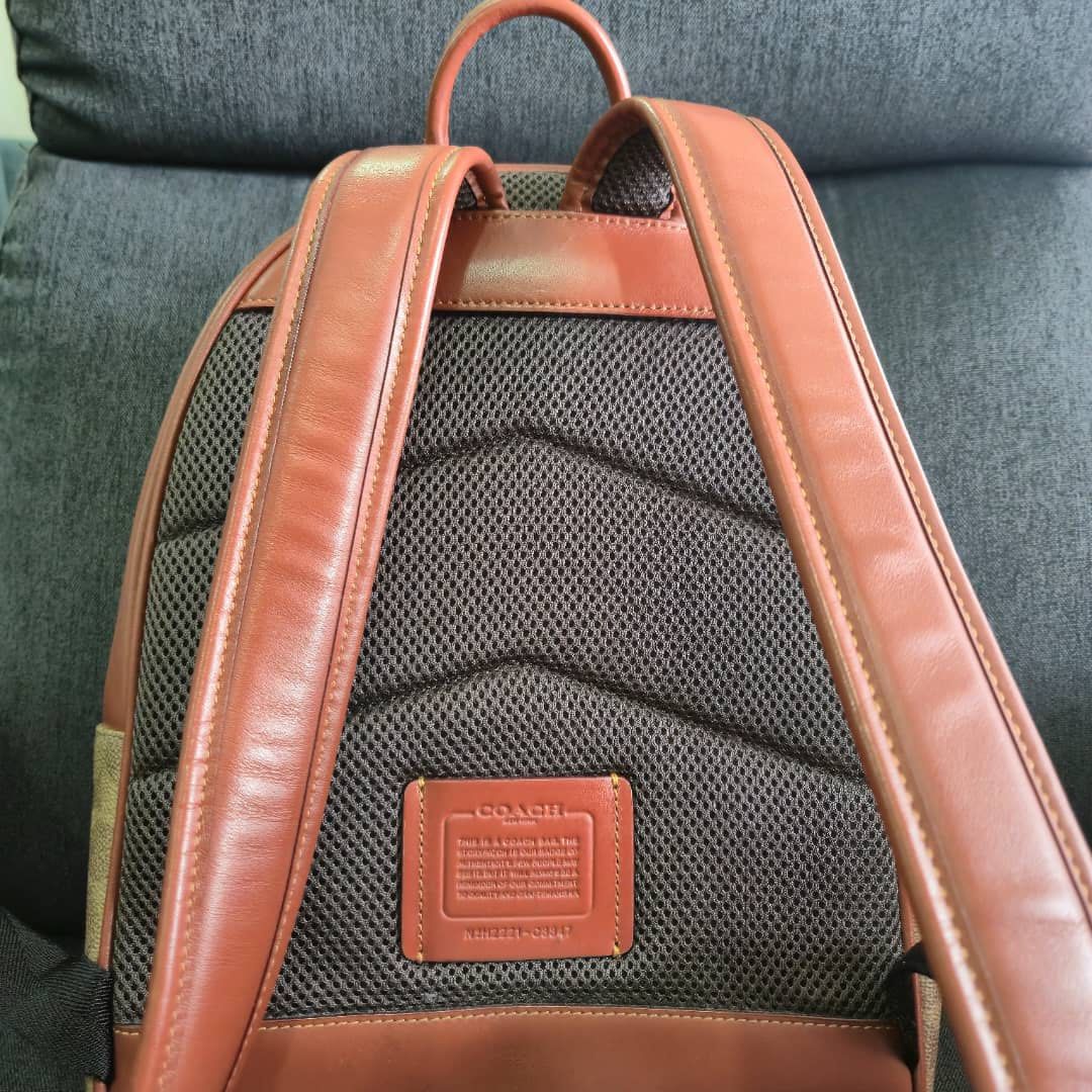 AUTHENTIC COACH CHARTER BACKPACK 24 IN SIGNATURE CANVAS BAG, Luxury ...