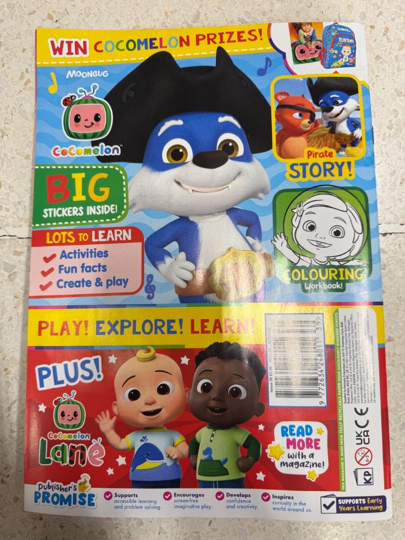 CoComelon兒童雜誌39號 | 有貼紙同沙灘玩具 | CoComelon Kid Magazine Issue 39 with ...