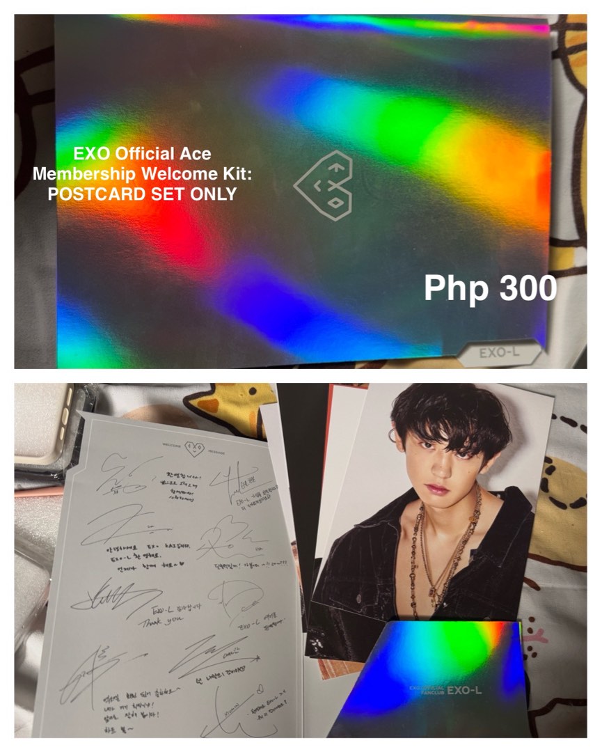 EXO Official Ace Membership Welcome Kit: POSTCARD SET ONLY 9 Members ...