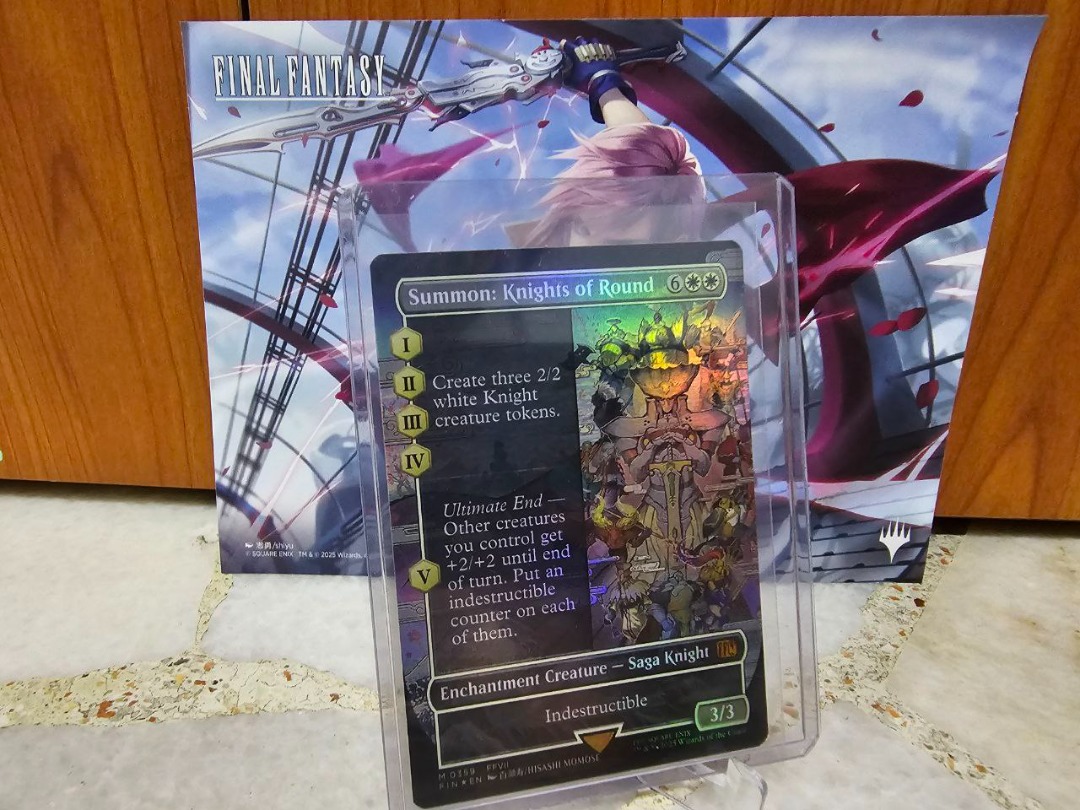Final Fantasy MTG Summon: Knights of Round Foil, Hobbies & Toys, Toys & Games on Carousell