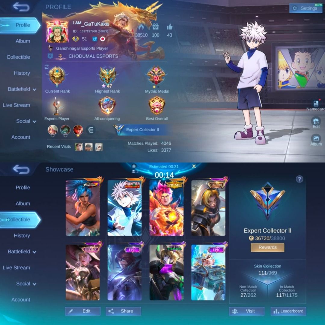 [Harith HxH] Claude Prime | SMURF | Mobile Legends Account | ML acc | MLBB acc | Legend Skin ...