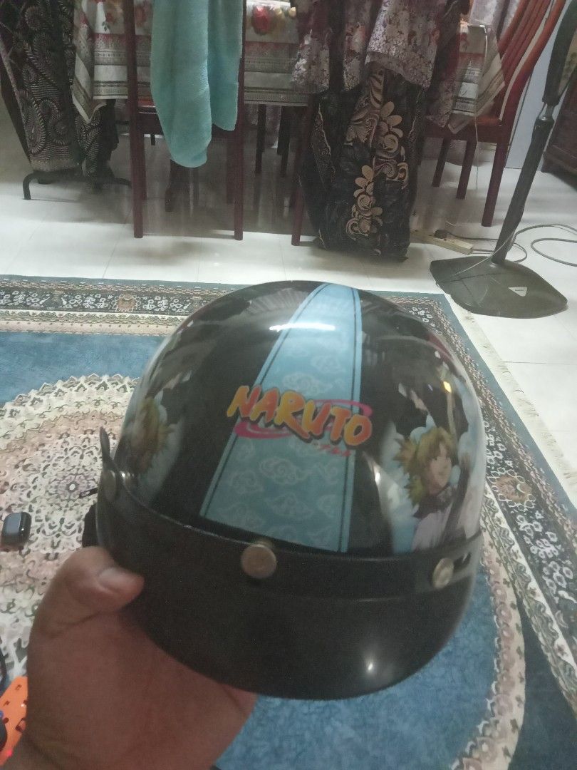 Helmet steng half cut Naruto anime to let go, Men's Fashion, Watches ...