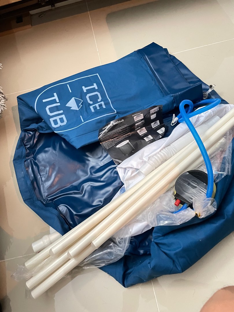 Hewolf Portable Bath Tub For Adult Inflatable Bathtub for Sports Injury ...